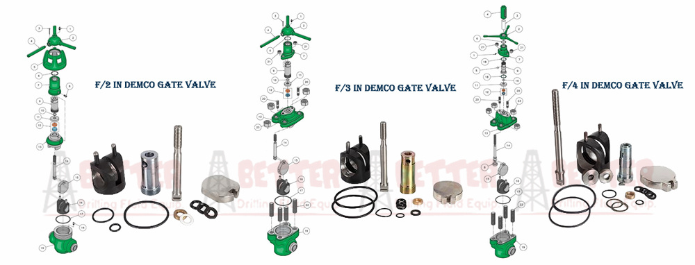 COOPER CAMERON DEMCO GATE VALVE 5000PSI REPLACEMENT PARTS